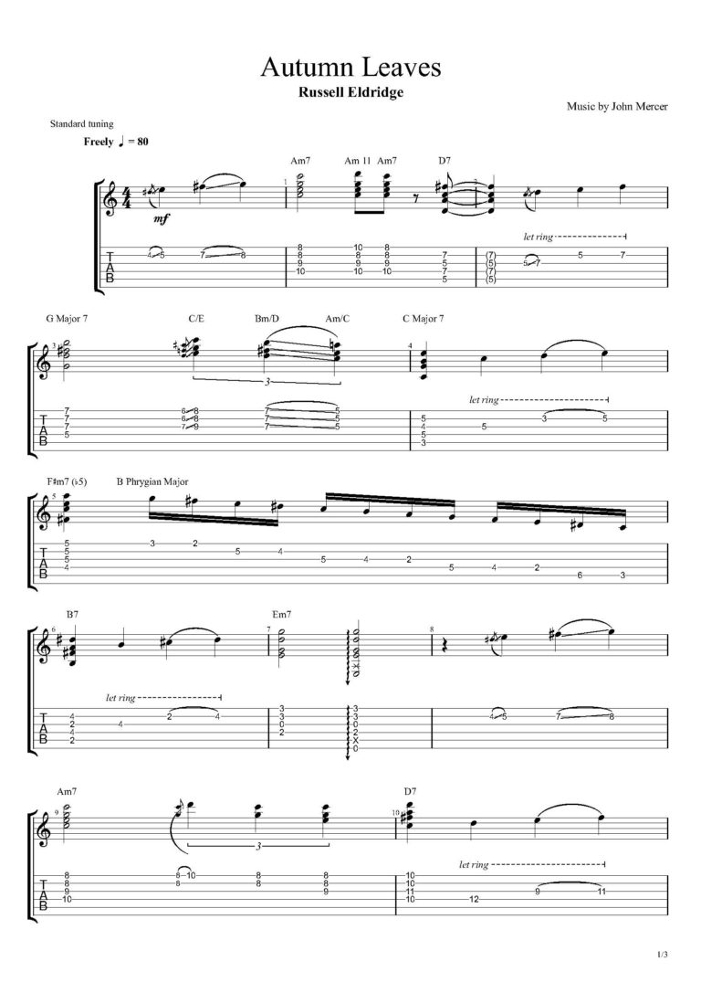 Autumn Leaves – The Power of Music